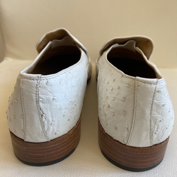 Moreschi | Shoes | Moreschi Ostrich Skin Italian Loafer Shoes White ...